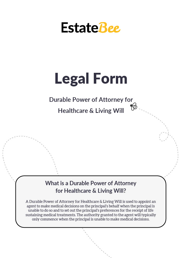 Durable Healthcare Power of Attorney & Living Will - Form. Lawyer Approved