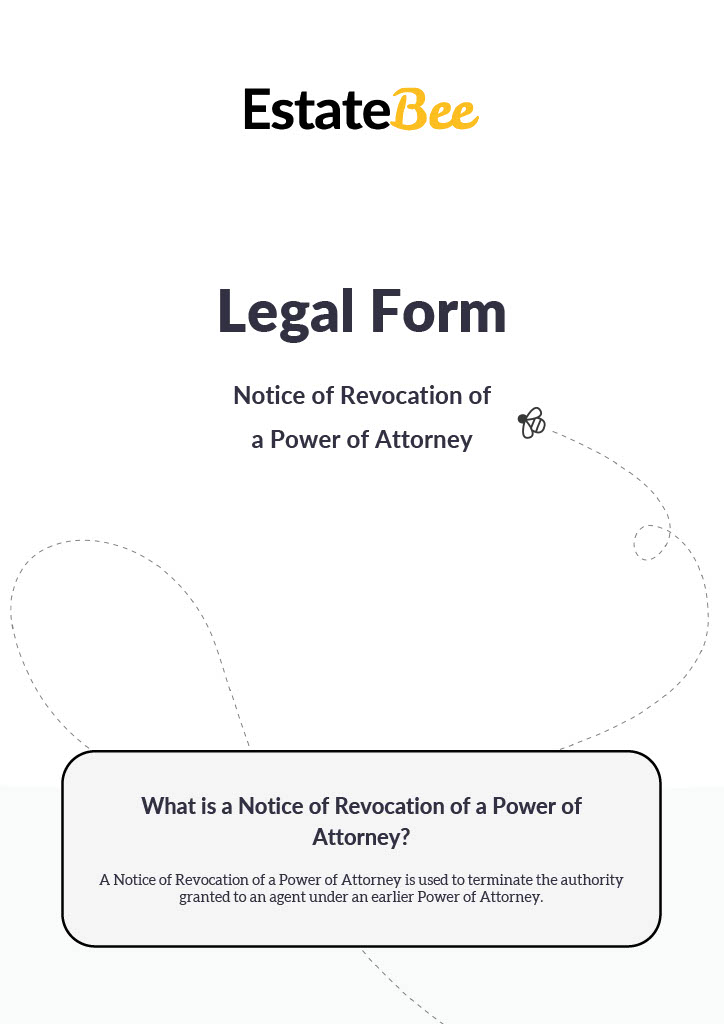 Notice of Revocation of a Power of Attorney - Lawyer Approved Form.
